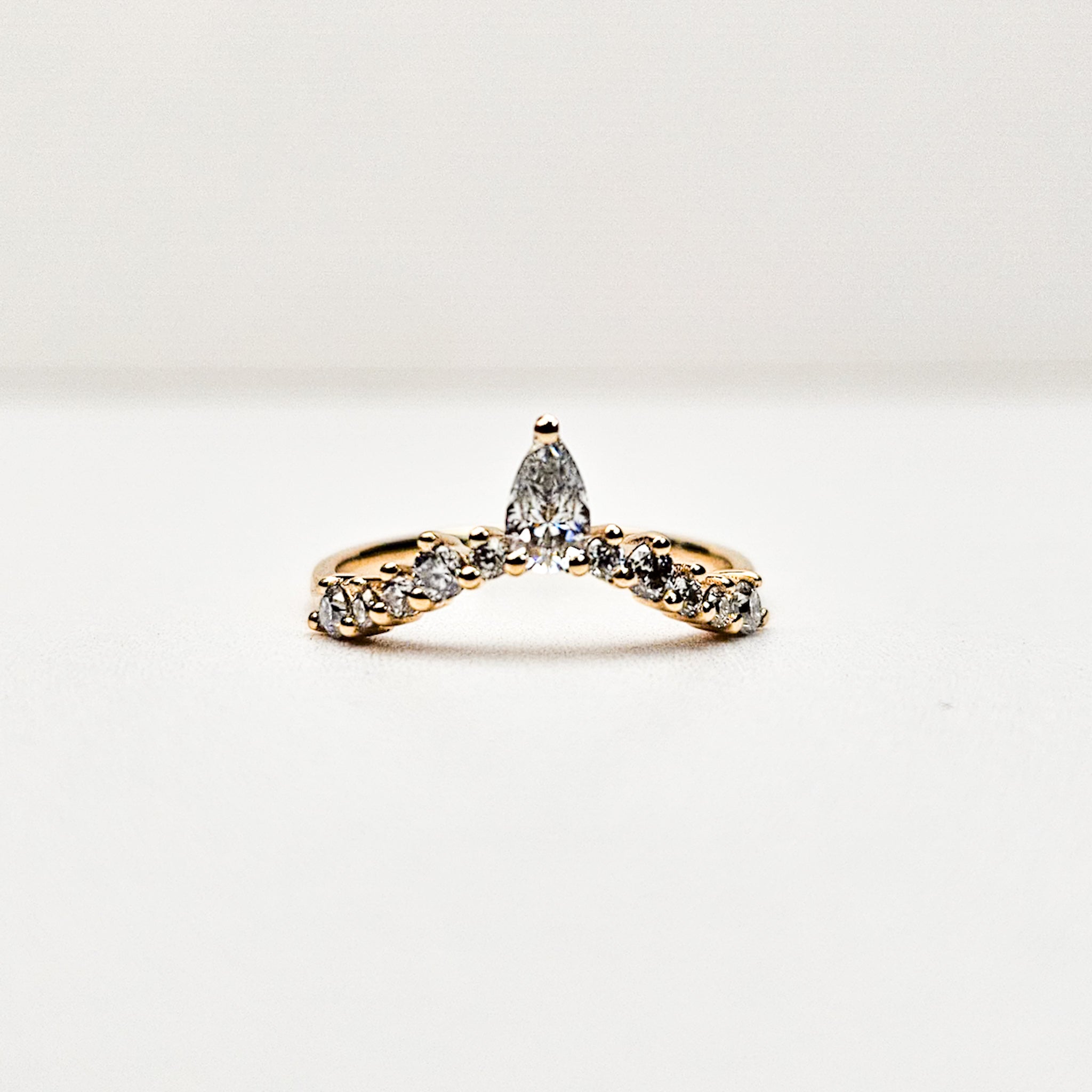 Tiara Curved Moissanite Ring Stella Moissanite